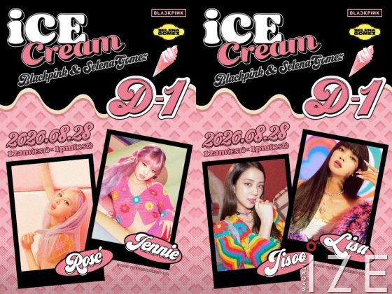 'Comeback D-1' Black Pink 'Ice Cream' poster released