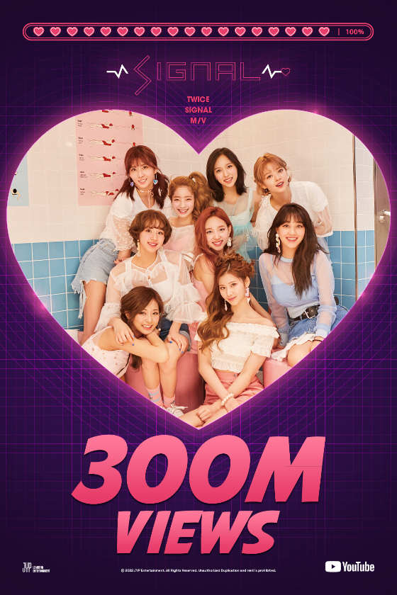 TWICE, 'SIGNAL' music video surpasses 300 million views on YouTube