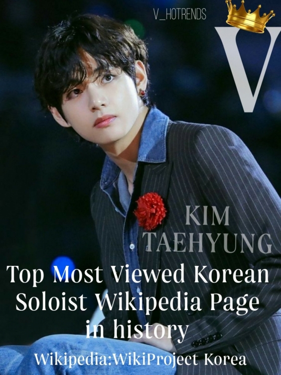 BTS V, 2022 Wikipedia Korean Solo No. 1 'Social King'
