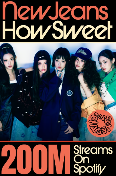 NewJeans’ ‘How Sweet’ Surpasses 200 Million Streams on Spotify